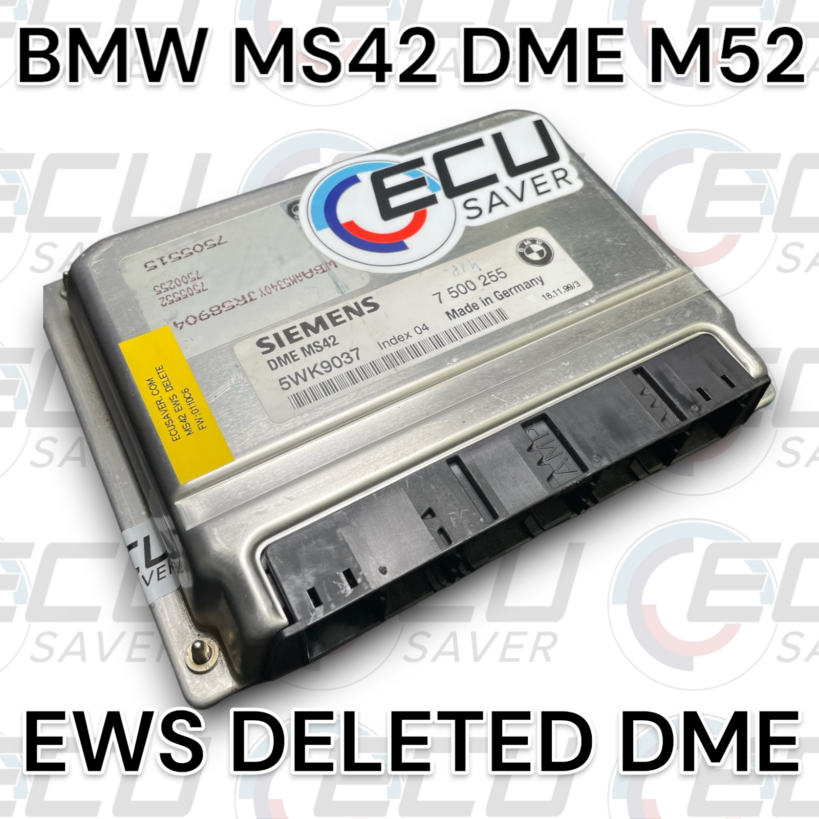 BMW MS42 Plug N' Play DME, EWS DELETED / 7 500 255 / M52 2.8l / Z3 328i ...